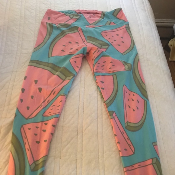 LuLaRoe | Pants & Jumpsuits | Lularoe Watermelon Leggings | Poshmark